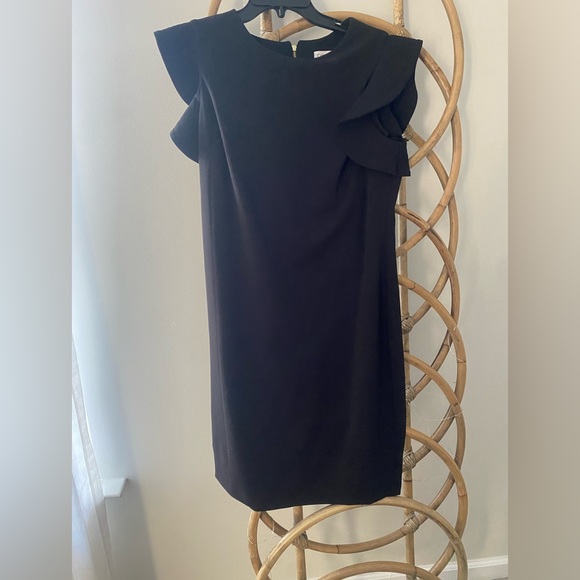 Calvin Klein | Dresses | Calvin Klein Rufflesleeve Sheath Dress | Poshmark